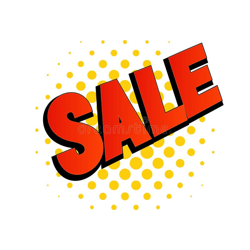 Sale Pop Art Vector Illustration Stock Vector - Illustration of ...