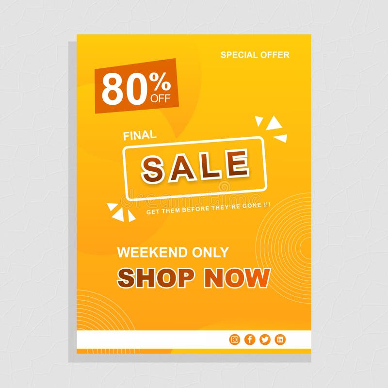 Sale poster image stock photo. Image of yellow, presentation - 239168046