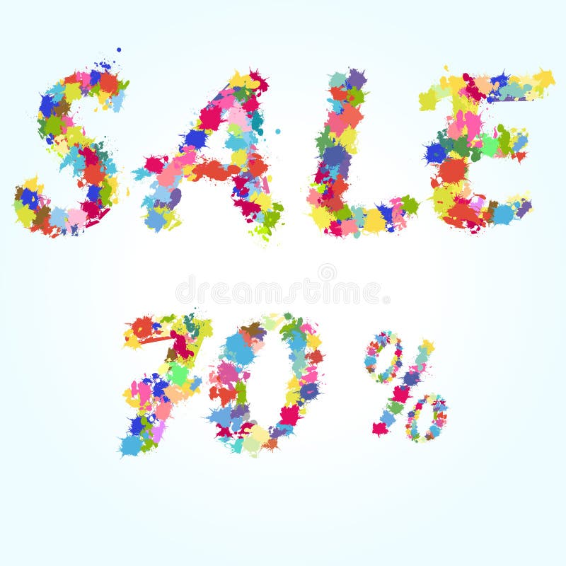 Sale Poster Splash Illustration Stock Vector - Illustration of retro ...