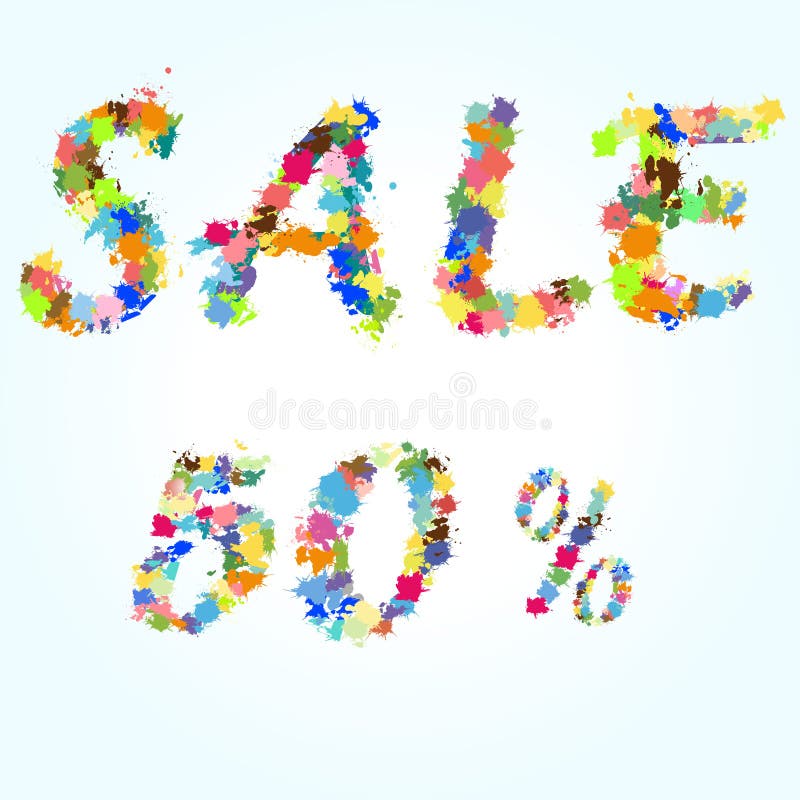 Sale Poster Splash Illustration Stock Vector - Illustration of paper ...