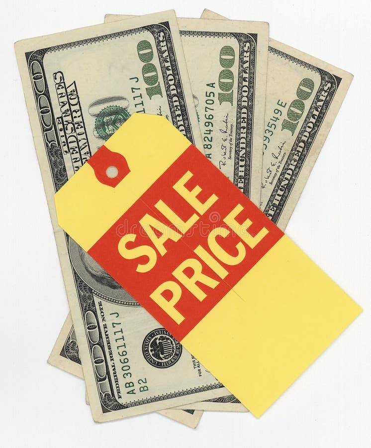 Sale Price on money stock image. Image of price, bills - 661931