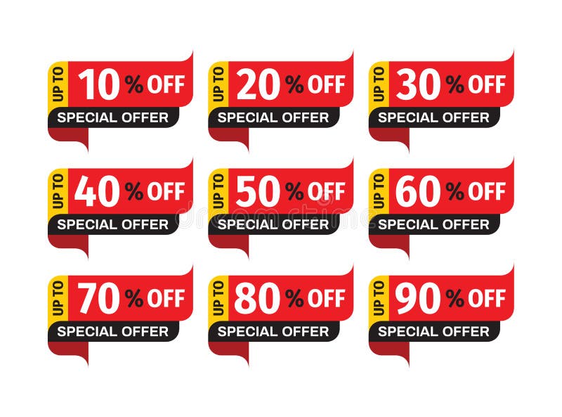 Sale Price-tag Badges Design Set. Discount Up To 10, 20, 30, 40, 50, 60 ... Sale Price-tag Badges Design Set. Discount Up To 10, 20, 30, 40, 50, 60 ...