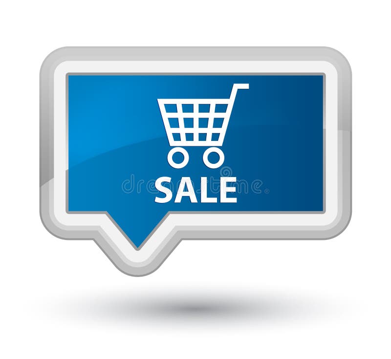 Sale Prime Blue Banner Button Stock Illustration - Illustration of icon ...