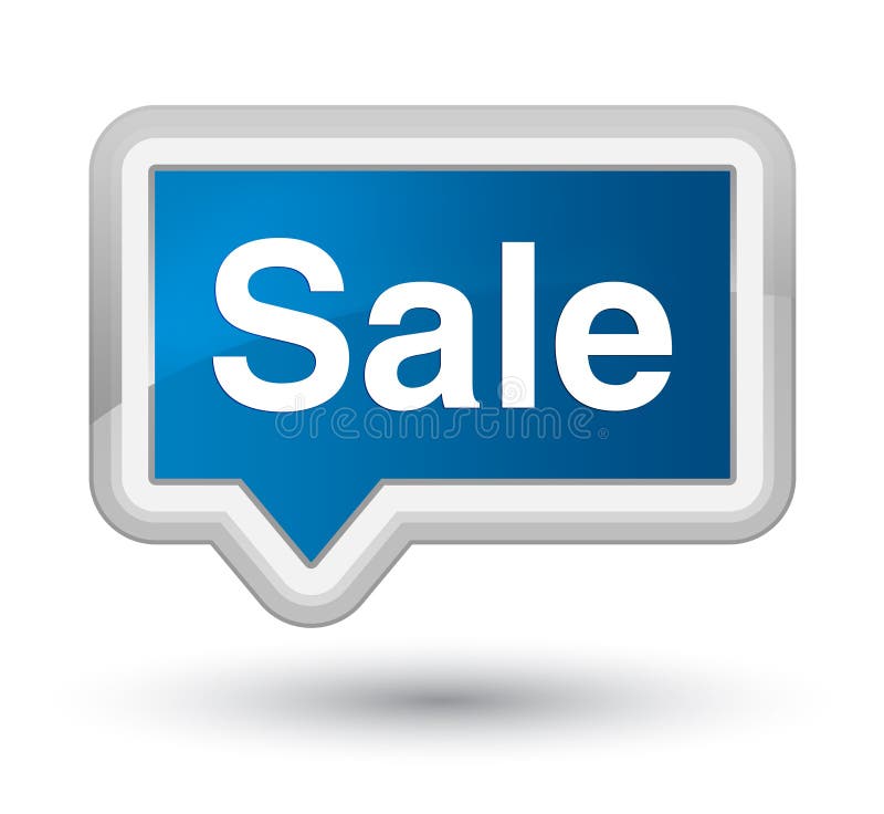 Sale Prime Blue Banner Button Stock Illustration - Illustration of ...