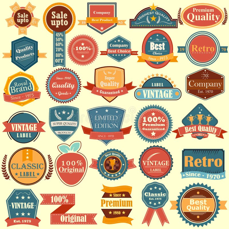 Sale and Promotion Label Tag Sticker for Advertisement Stock Vector ...