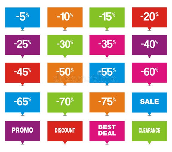 Sale rectangle pointers stock illustration. Illustration of orange ...