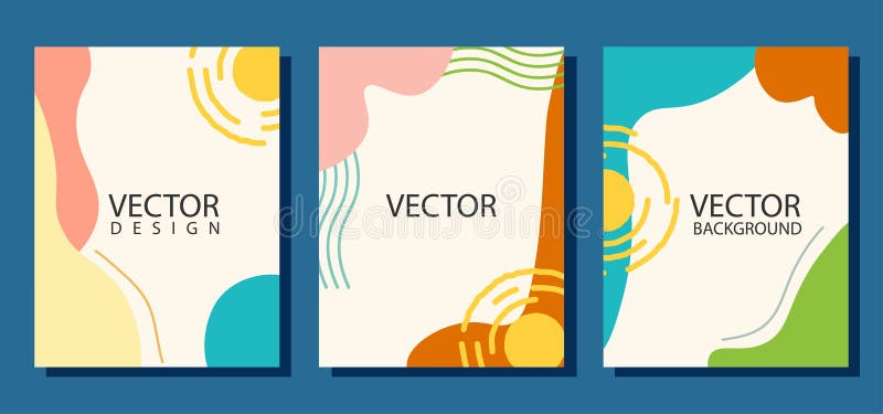 Trendy Abstract Rectangular Template with Colorful Concept.Vector Stock ...