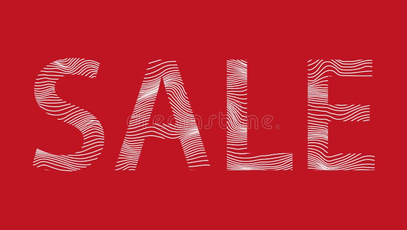 SALE - Red Colored Striped Banner - Vector Illustration Stock Vector ...