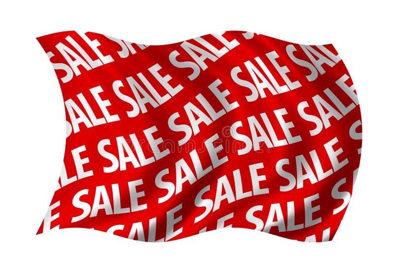 Everything Must Go Sale Flag Stock Illustration - Illustration of mall ...