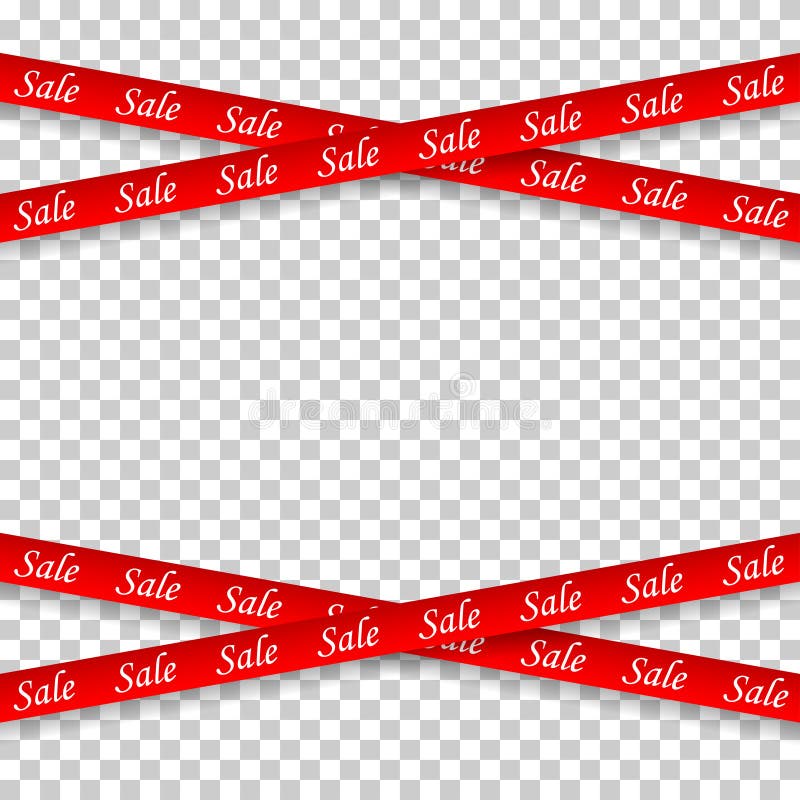 Sale.Red Ribbon stock vector. Illustration of element - 104601339