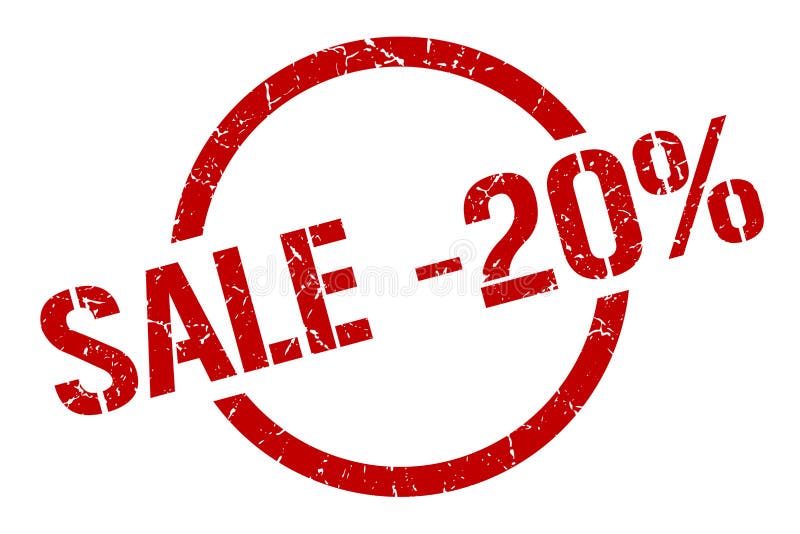 Sale -20 stamp stock vector. Illustration of vintage - 136895922