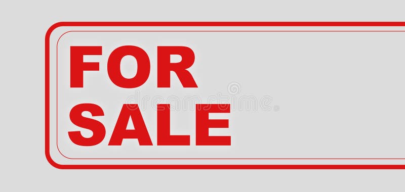 For Sale Red Square Grunge Stamp on White Stock Illustration ...