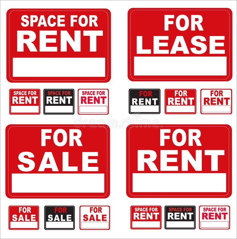 Room for Rent Sign Isolated on White Background Stock Vector ...