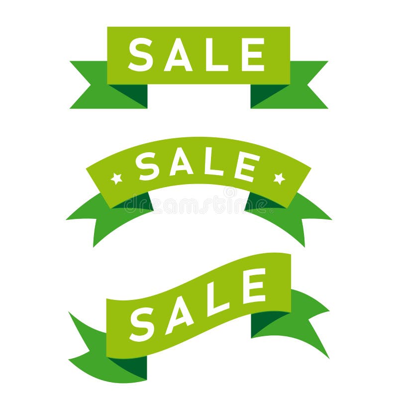 Sale ribbon set sign stock vector. Illustration of special - 239808075
