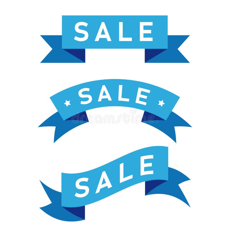 Sale Red Ribbon Label. Promotion Banner Vector Stock Vector ...