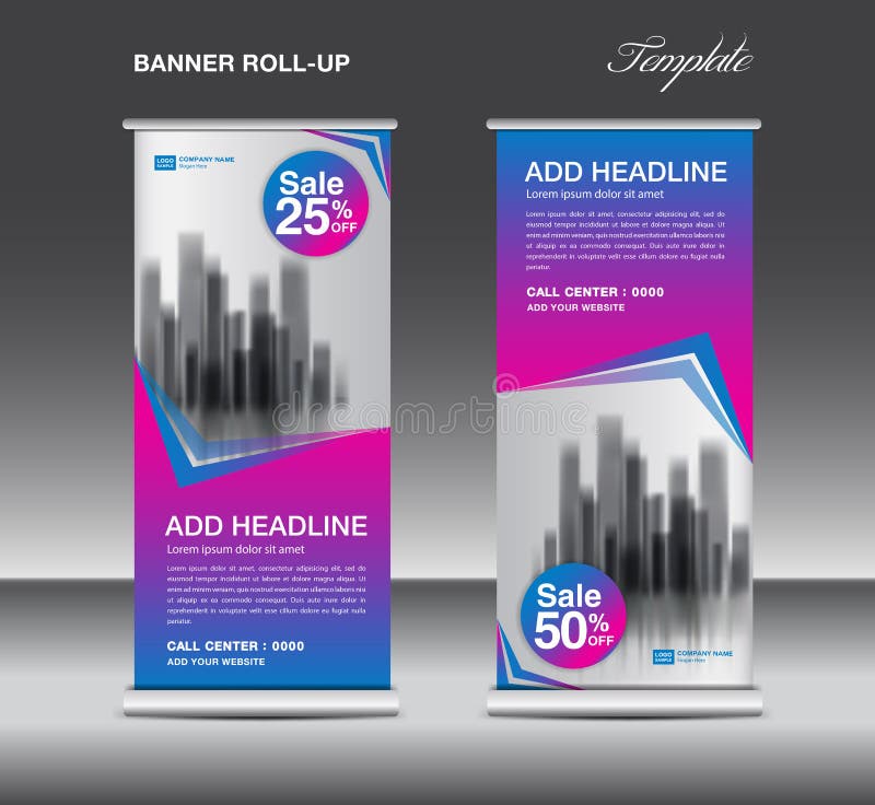 Sale Roll Up Banner Template Vector, Advertisement, X-banner, Poster ...