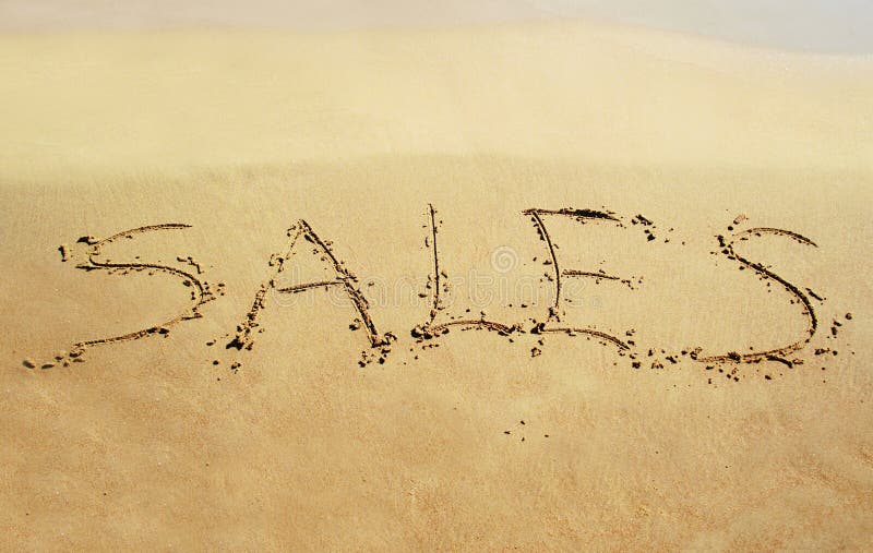 Sale on sand stock image. Image of beach, advertisement - 59174983