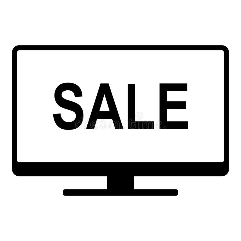 Sale and screen stock vector. Illustration of display - 170707395