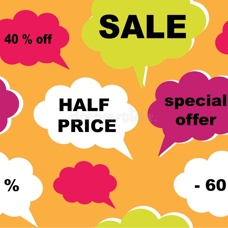 Sale seamless pattern stock vector. Illustration of cool - 32101805