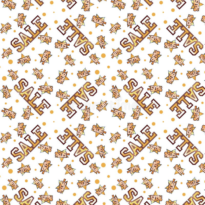 Sale seamless pattern stock vector. Illustration of offer - 35337024