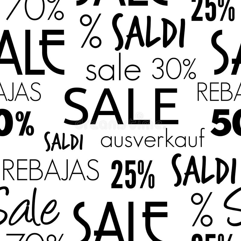 Sale seamless pattern stock vector. Illustration of sign - 41068473