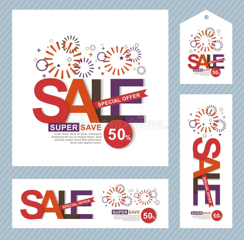 Salesale Banners Poster Tag Design. Stock Vector - Illustration of ...