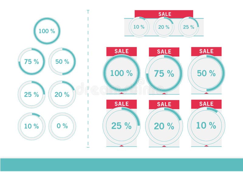 Discounts - Graphic Elements Stock Vector - Illustration of flat, light ...
