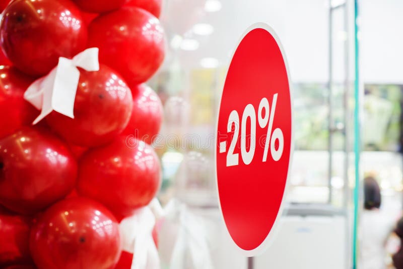 Sale in shop stock image. Image of glass, price, boutique - 110812783