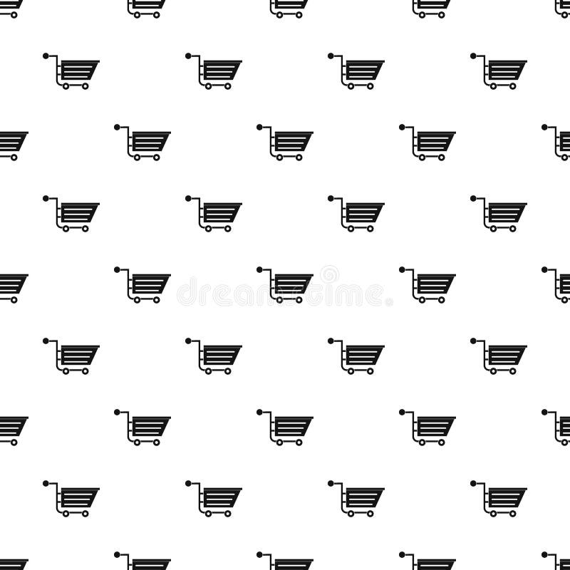 Sale Shopping Cart Pattern Vector Stock Vector - Illustration of market ...