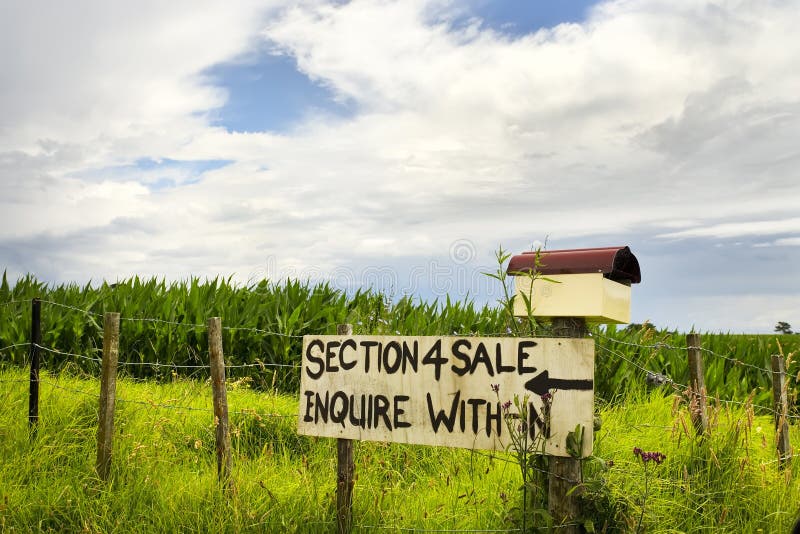 For sale sign stock image. Image of farm, fence, estate - 7530125