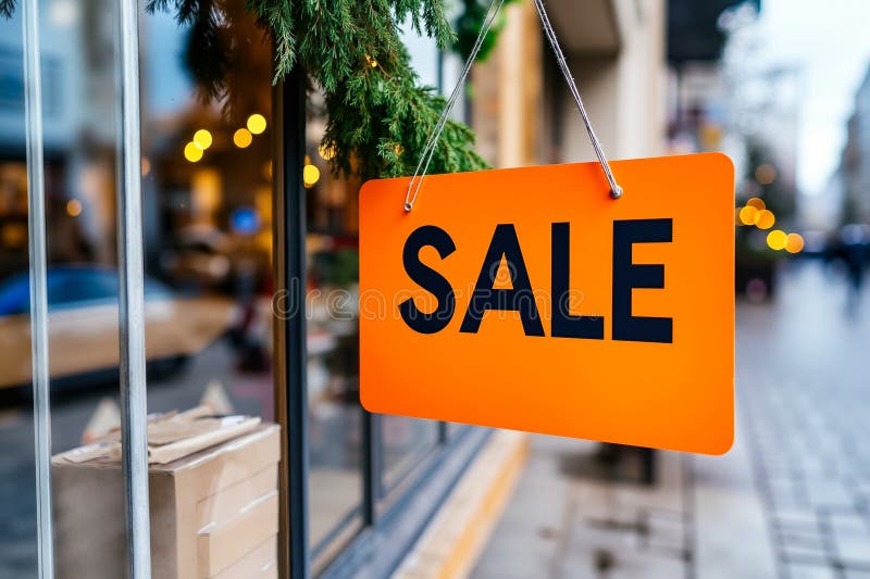 Sale Sign Hanging Side Store Window Stock Photos - Free & Royalty-Free ...