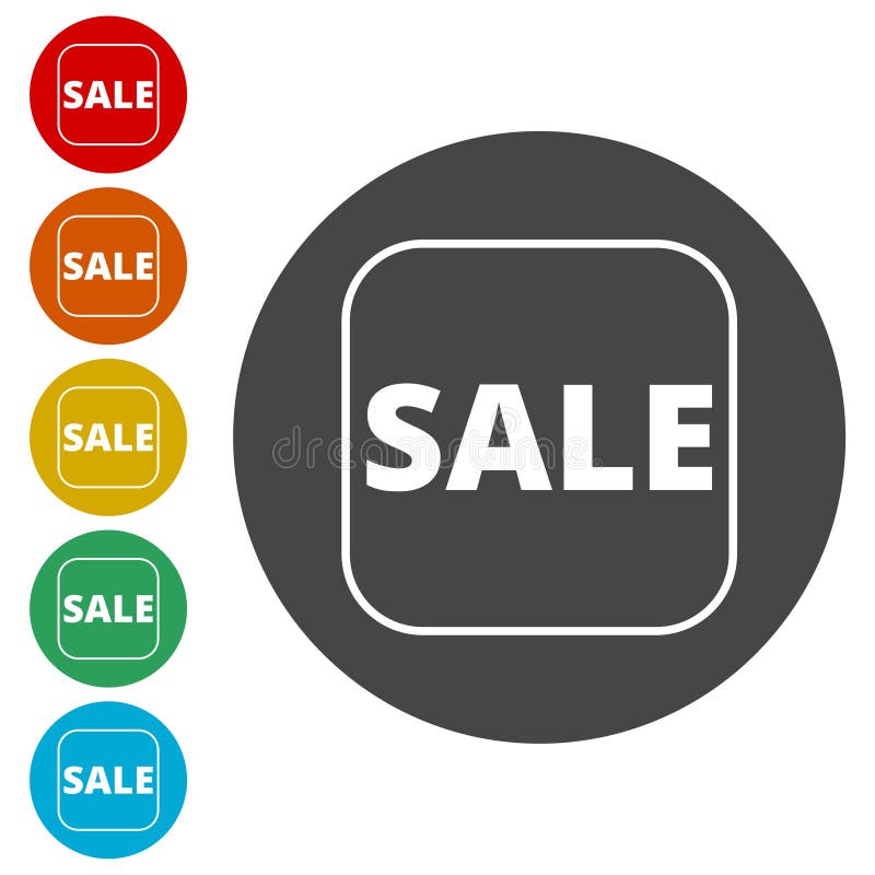 Sale Sign, Sale Icon, Simple Vector Icon Stock Vector - Illustration of ...