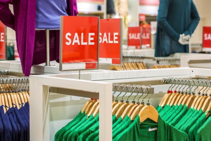 Sale sign in the shop stock image. Image of apparel, price - 38399503