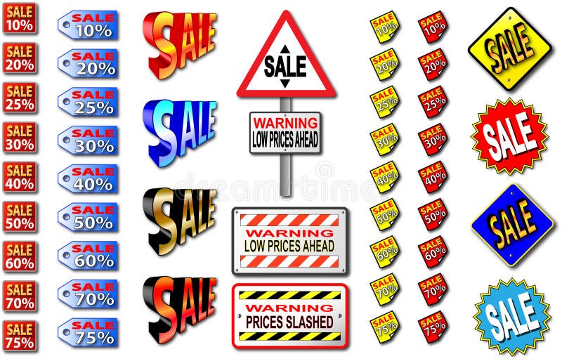 Sale signs stock vector. Illustration of sign, money - 17137217