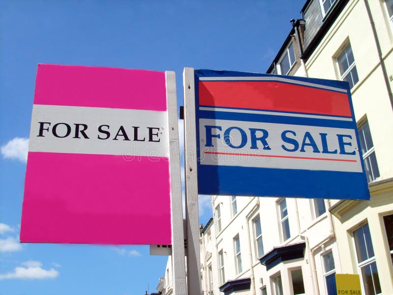 For sale signs stock image. Image of sale, estate, advertisement - 6076895
