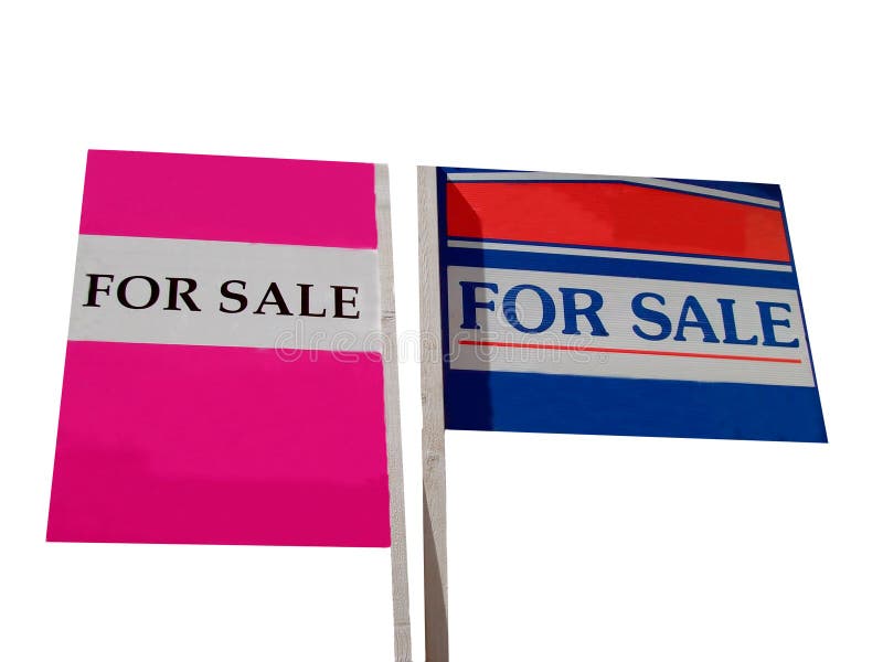 For sale signs stock image. Image of sale, estate, advertisement - 6076895