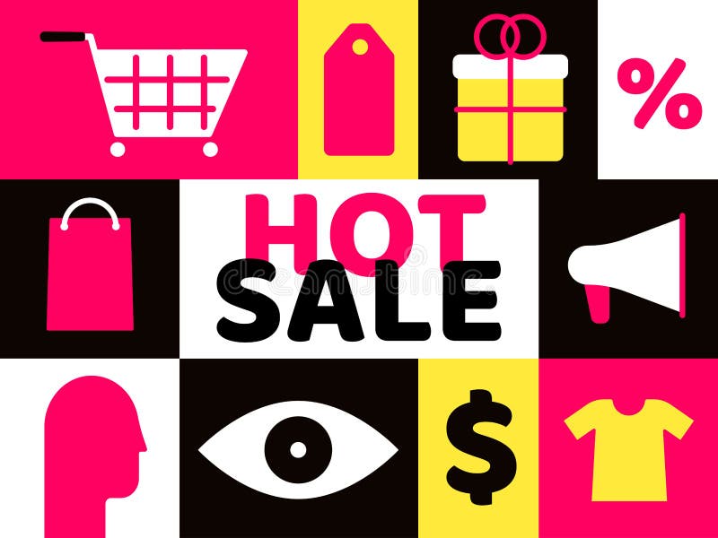 Sale Simple Forms and Shapes Banner Flat Style Design Vector ...