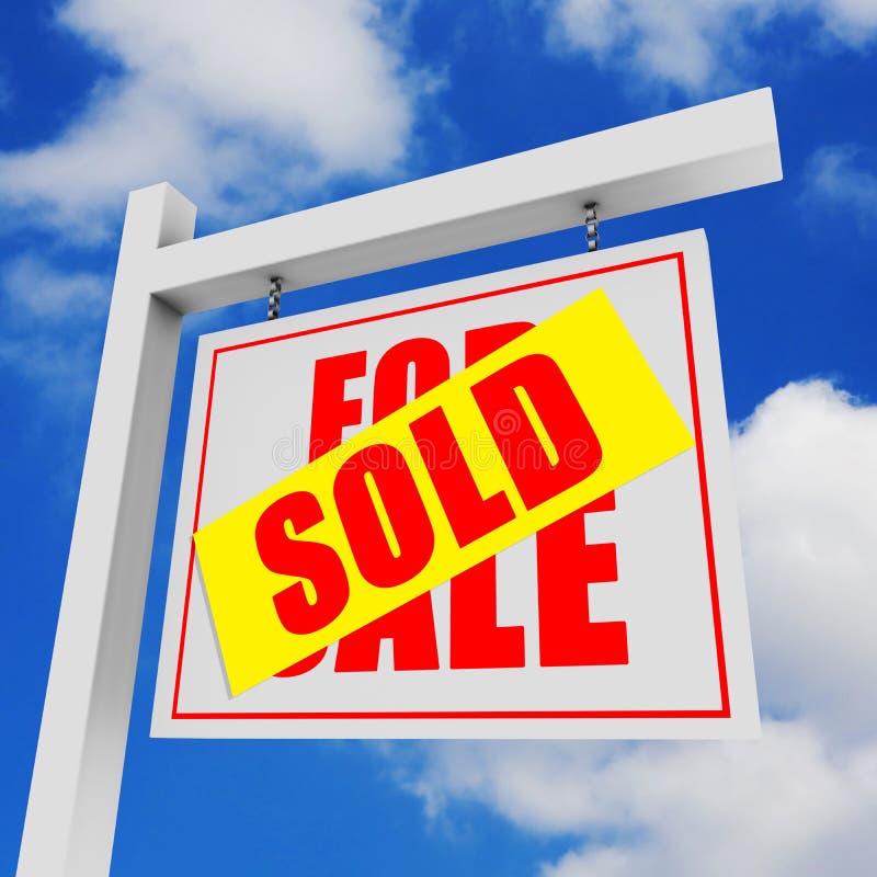 Sold stock photo. Image of residential, retail, achievement - 48989832
