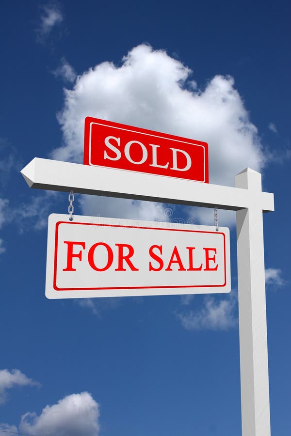 For sale and sold sign stock photo. Image of property - 17282024