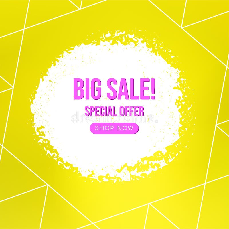 Sale Special Offer with Artictic Brush Stroke Shape Design Stock Vector ...