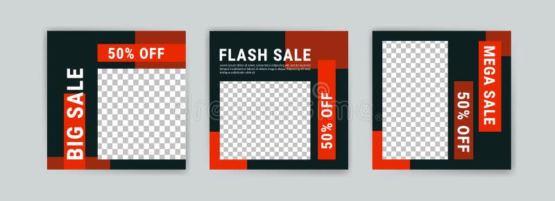 Sale Square Banner Template for Social Media Posts Stock Vector ...