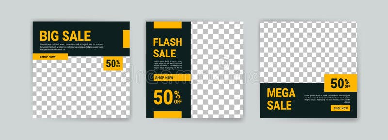 Sale Square Banner Template for Social Media Posts Stock Vector ...