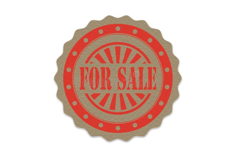 For sale stamp on paper stock image. Image of label, discount - 80237627