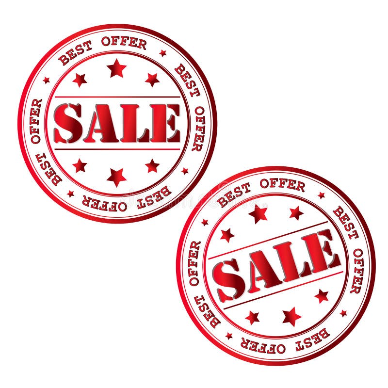Sale stamp. Vector image. stock vector. Illustration of gift - 87815070