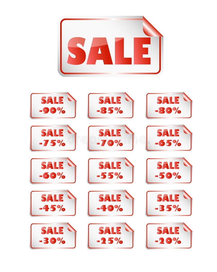 Sale stick-on stock vector. Illustration of price, customer - 25826350
