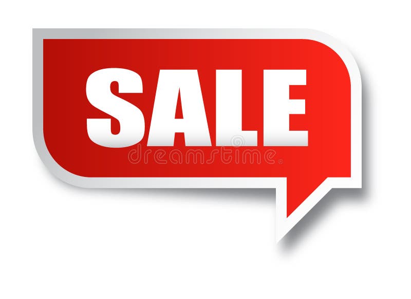 Sale sticker label red stock illustration. Illustration of badge ...