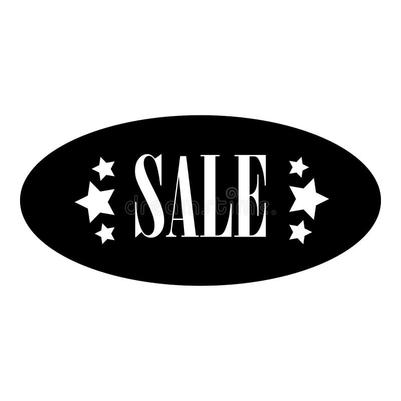 Sale Sticker Oval Shape Icon, Simple Style Stock Vector - Illustration ...