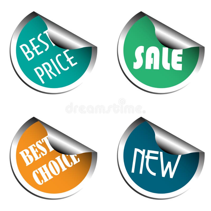 Sale stickers stock vector. Illustration of buyer, guarantee - 20724711