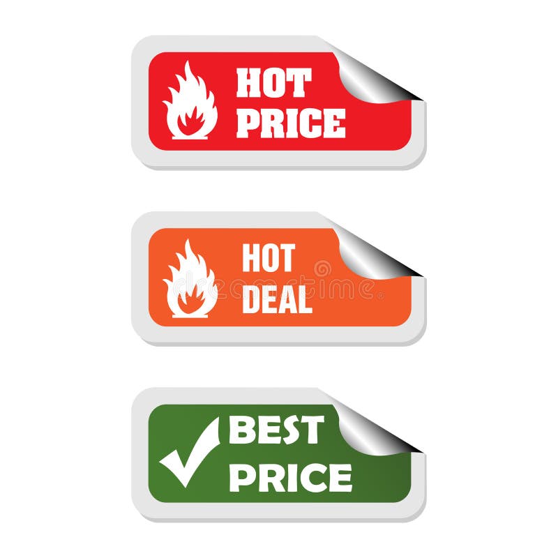 Hot Price and Hot Deal Tags Stock Vector - Illustration of mark ...