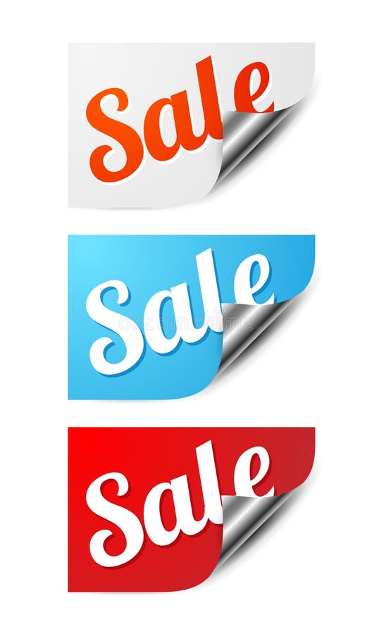 Sale stickers stock vector. Illustration of paper, discount - 28710525